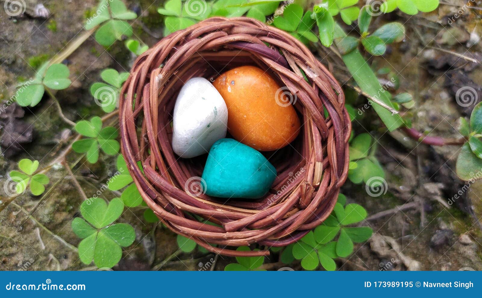 Colourful Stone in Basket Looking Beautiful in Nature Stock Image ...