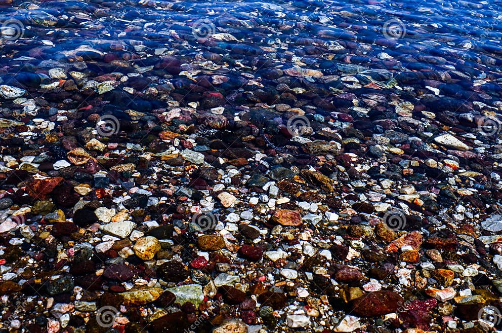 Colourful Stones Underwater Stock Photo - Image of background, fish ...