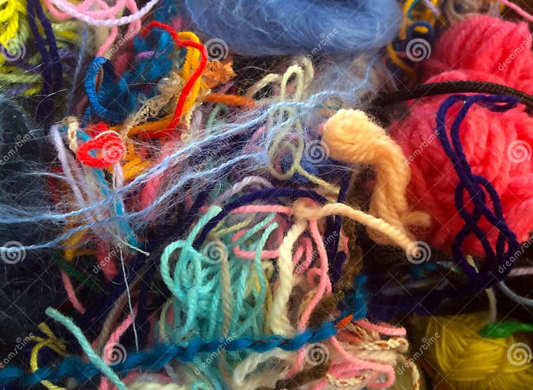 Colourful strings of yarn stock photo. Image of knit - 72330810