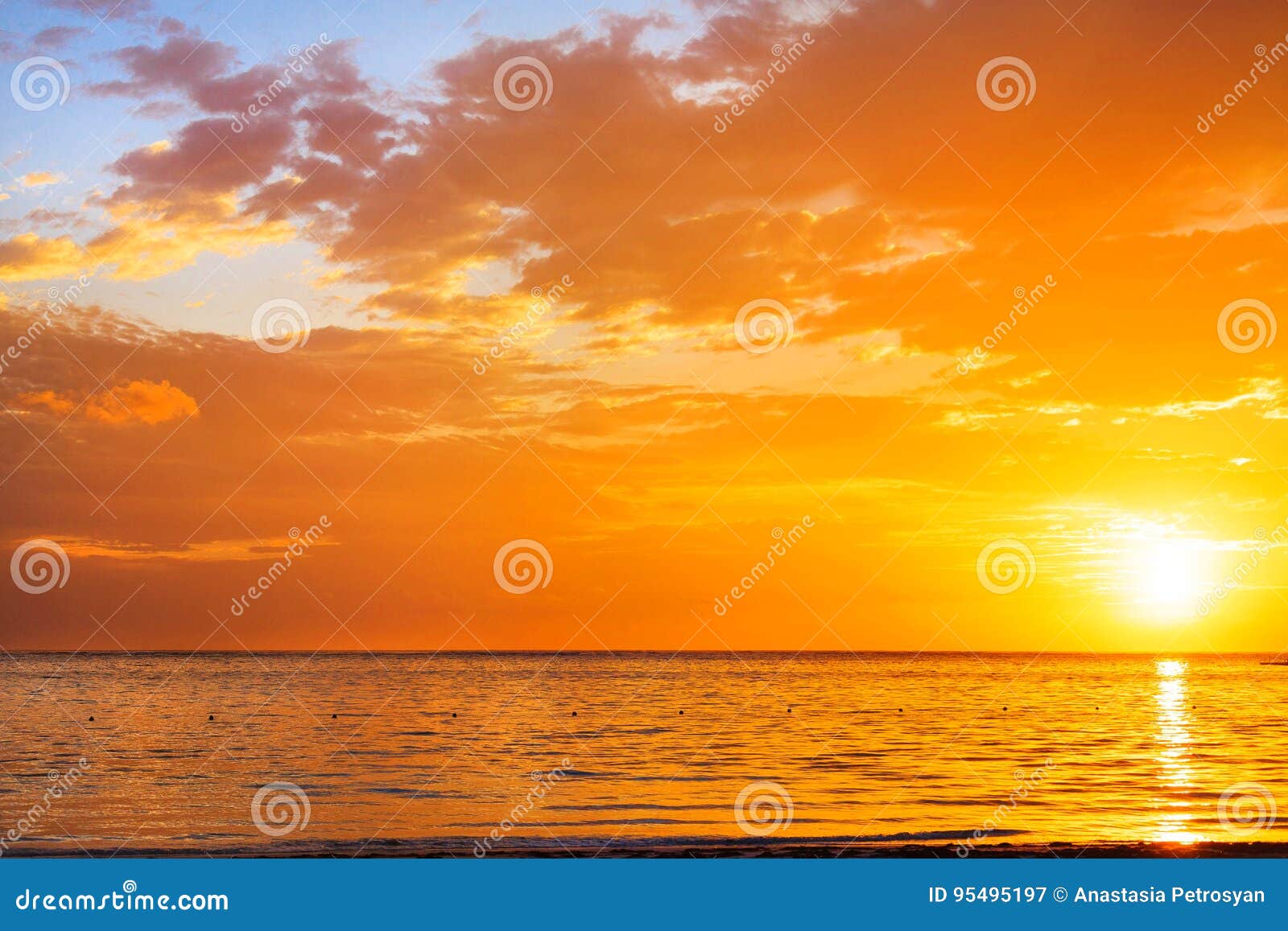 Colourful Sunrise on the Ocean in Punta Cana Stock Image - Image of ...