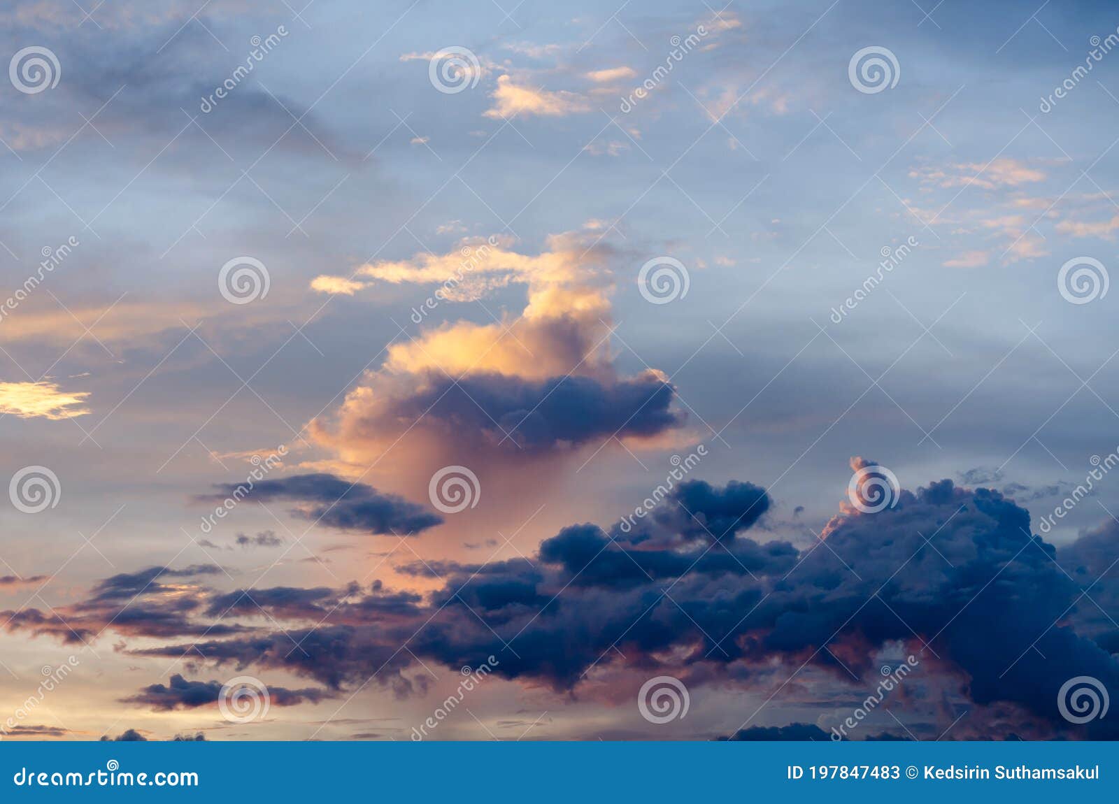 Colourful sunset sky stock image. Image of background - 197847483