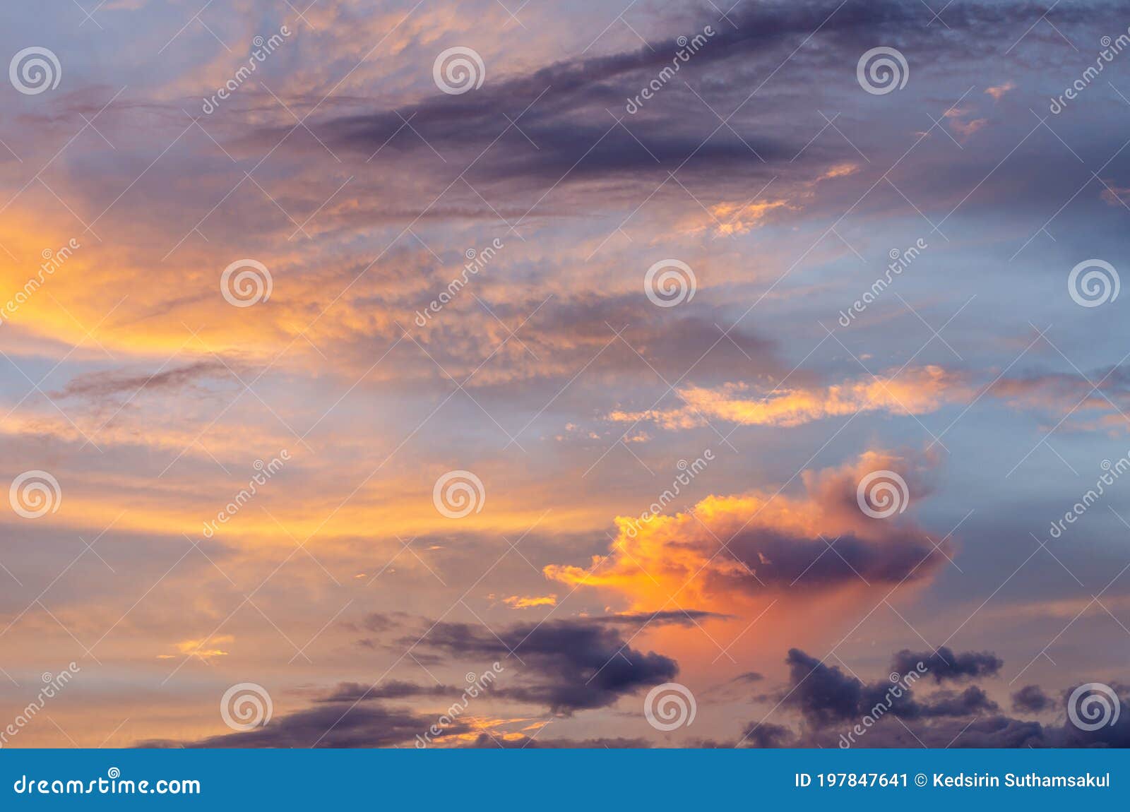 Colourful sunset sky stock image. Image of night, horizon - 197847641