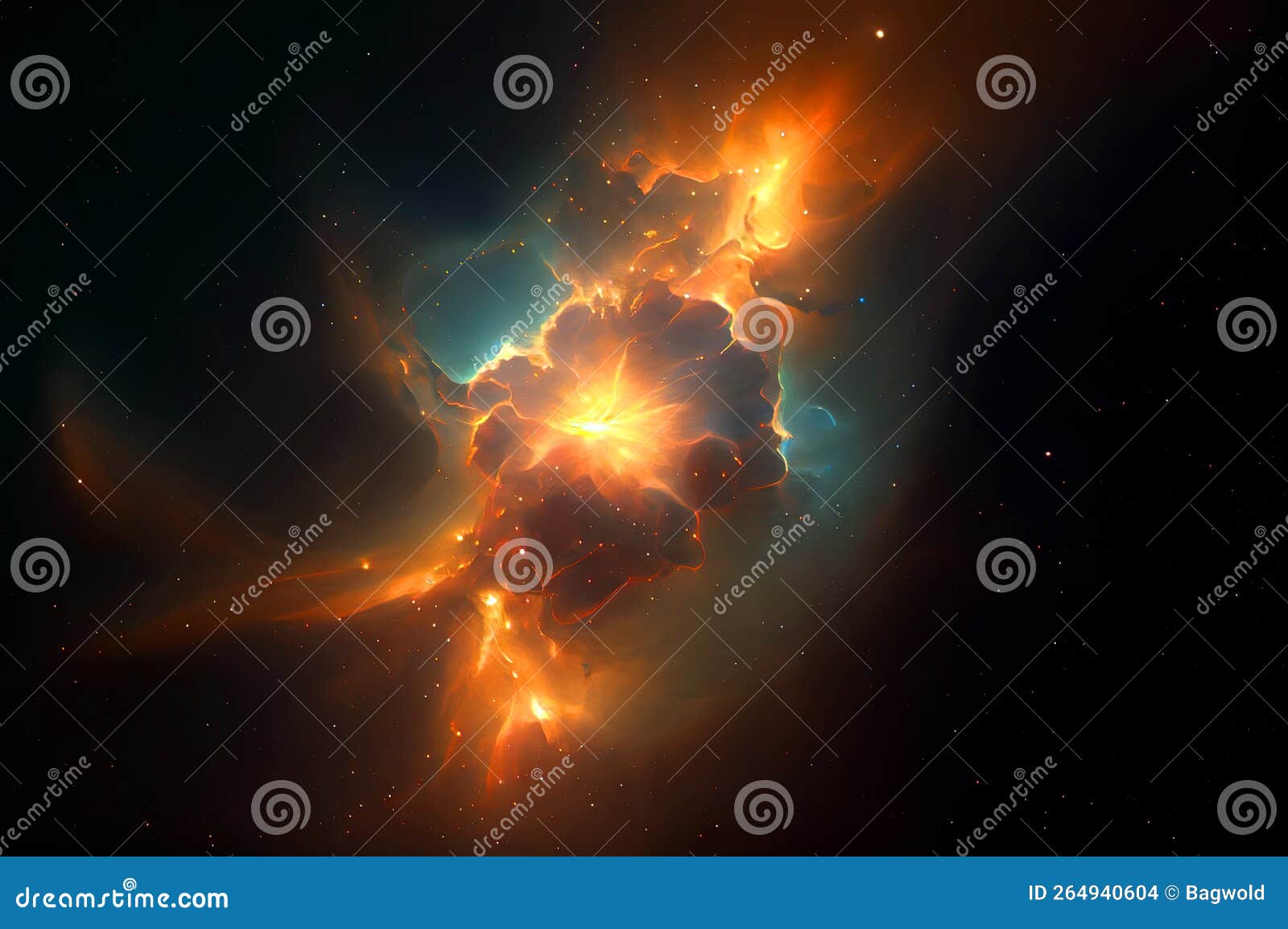 Surreal Orion Nebula Generative AI Illustration Stock Illustration ...