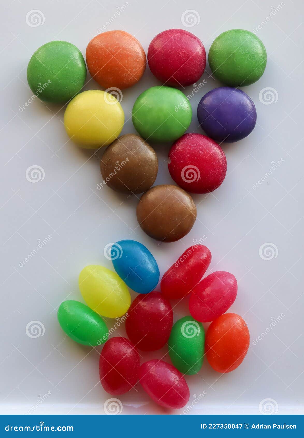Colourful Sweets on White Background Stock Image - Image of beans ...