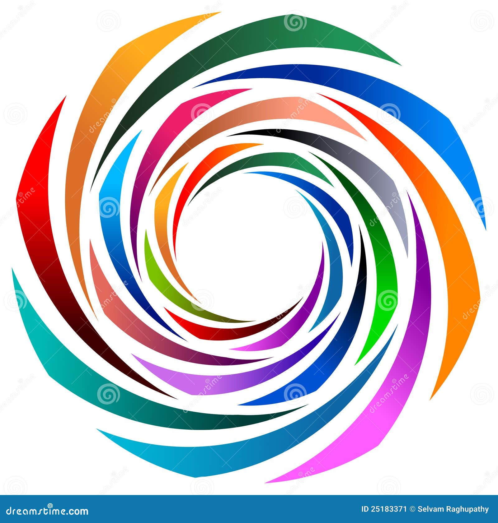Colourful swirl stock vector. Illustration of twist, flowing - 25183371