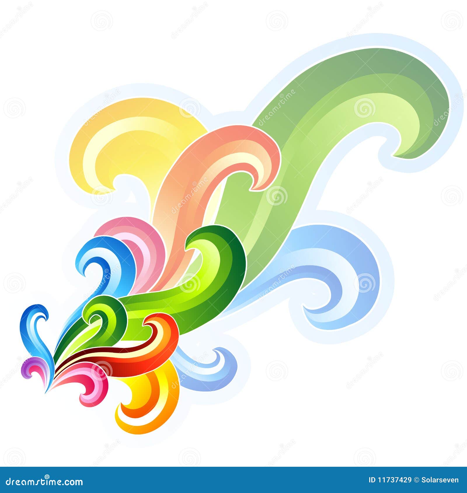 Colourful Swirl Elements stock vector. Illustration of design - 11737429