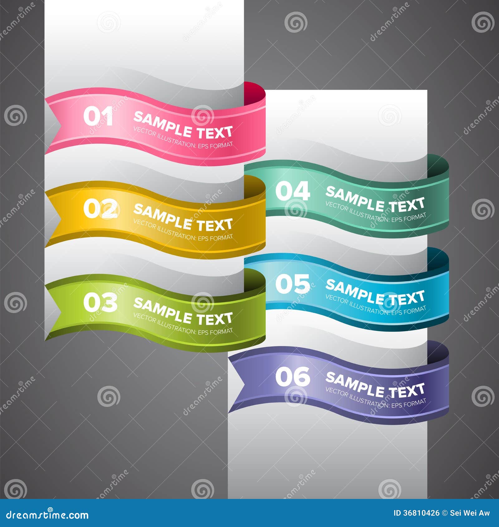 Colourful Swirl Labels stock vector. Illustration of template - 36810426