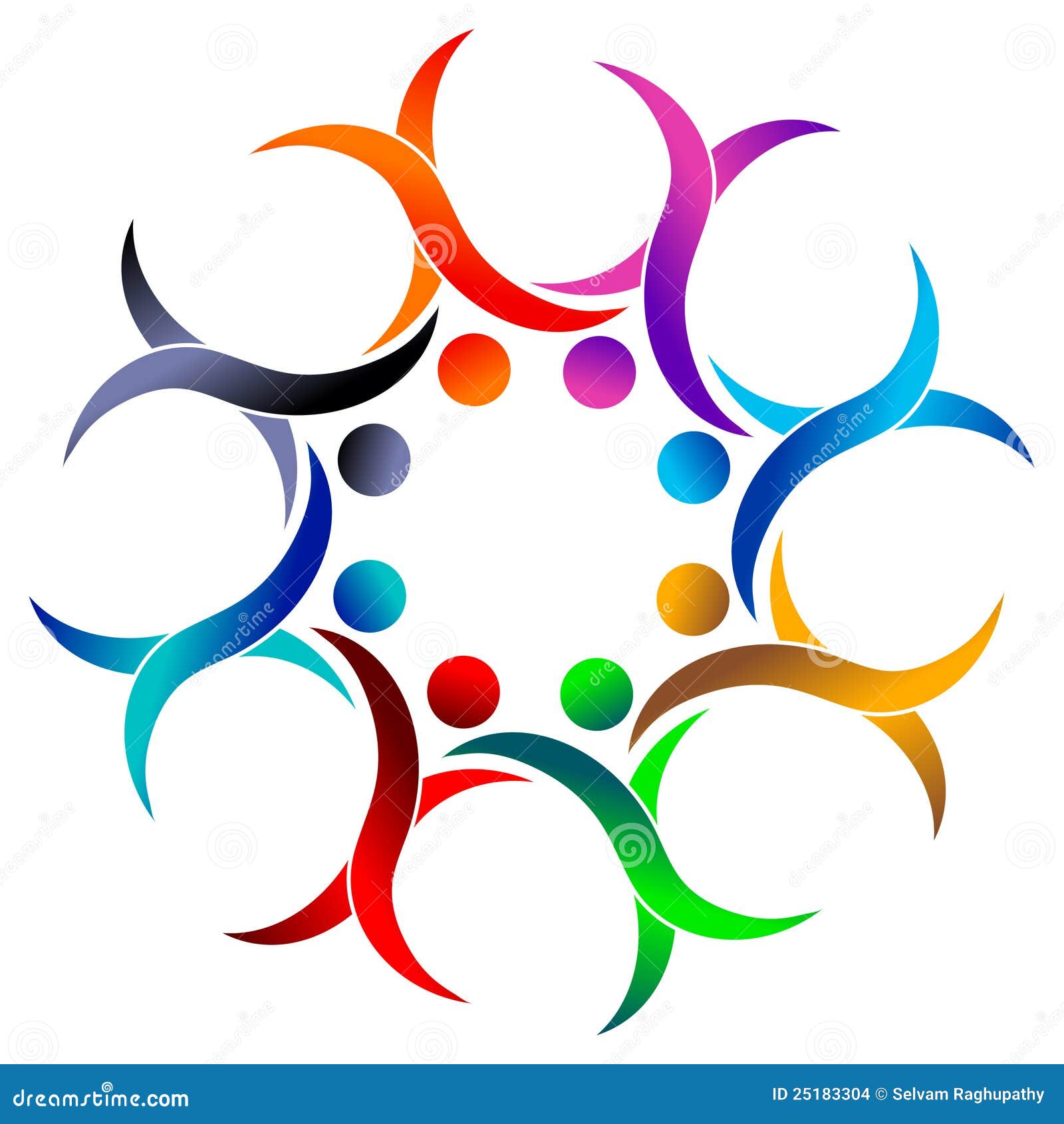 Colourful team stock vector. Illustration of dating, communicate - 25183304