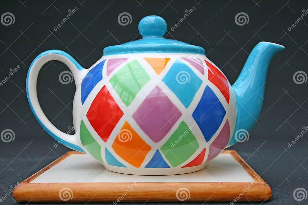 Colourful teapot stock image. Image of pattern, teapot - 13201637