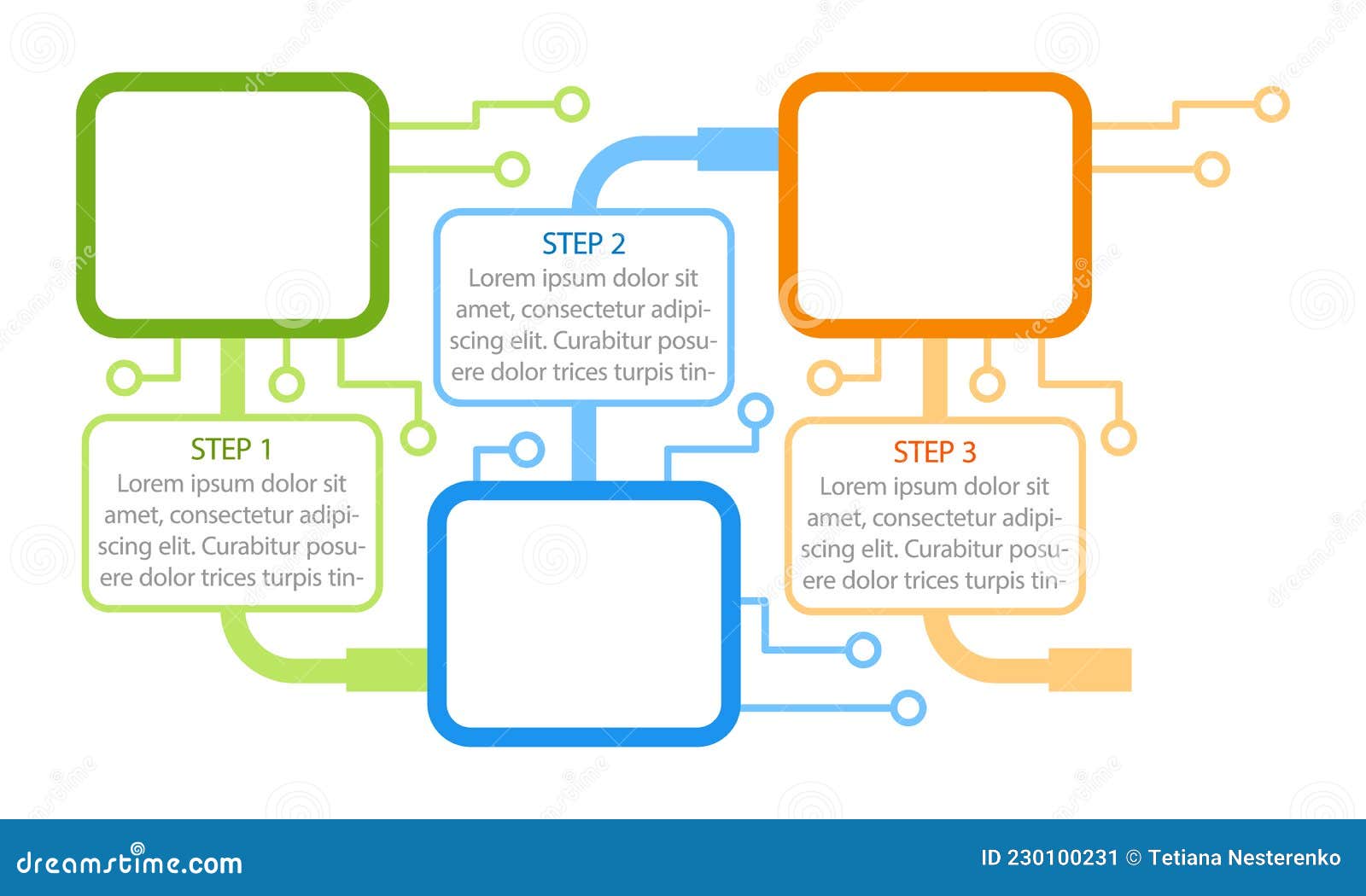 Colourful Technology Infographic Chart Design Template Stock Vector ...
