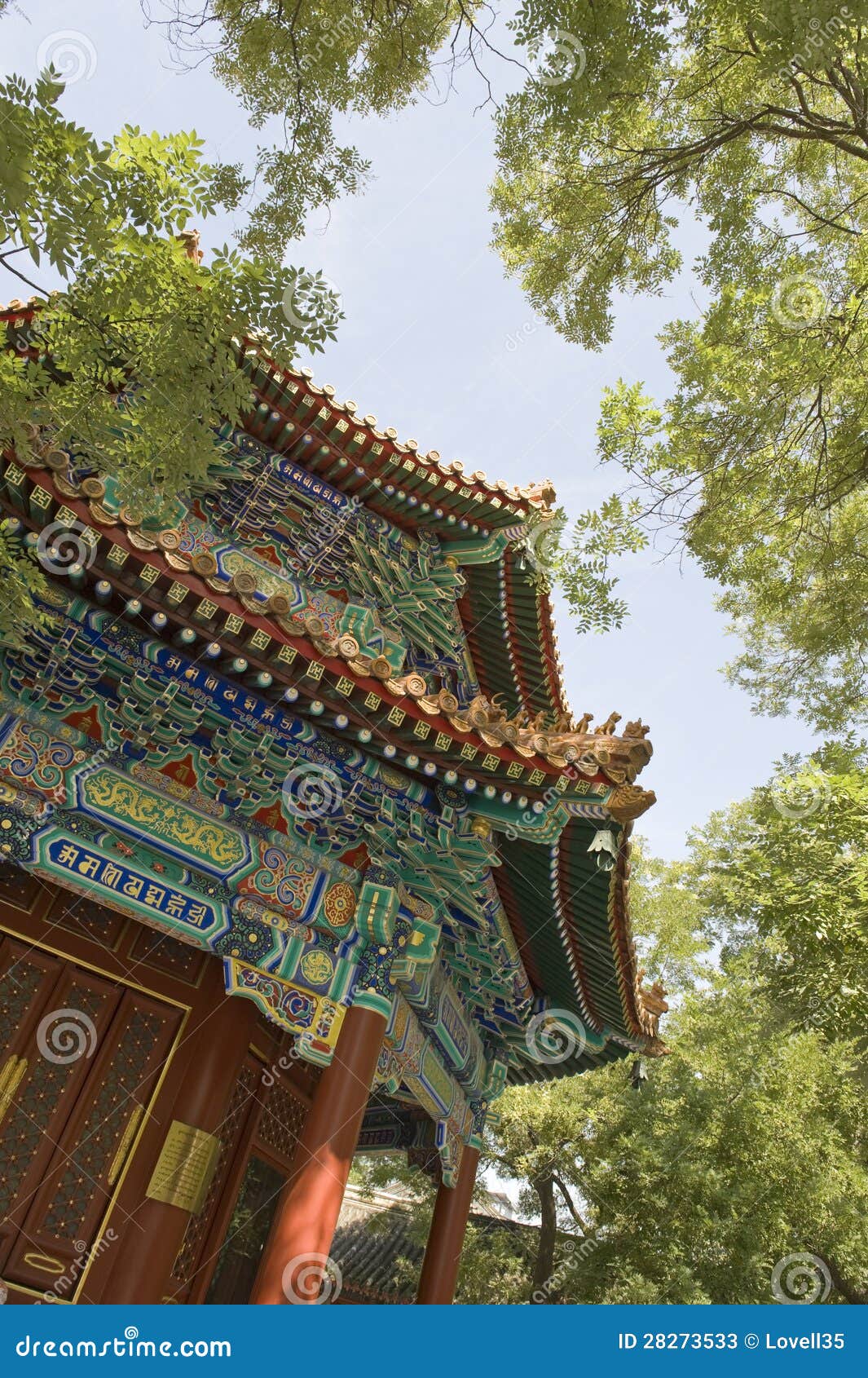 Colourful Temple stock image. Image of green, color, asia - 28273533