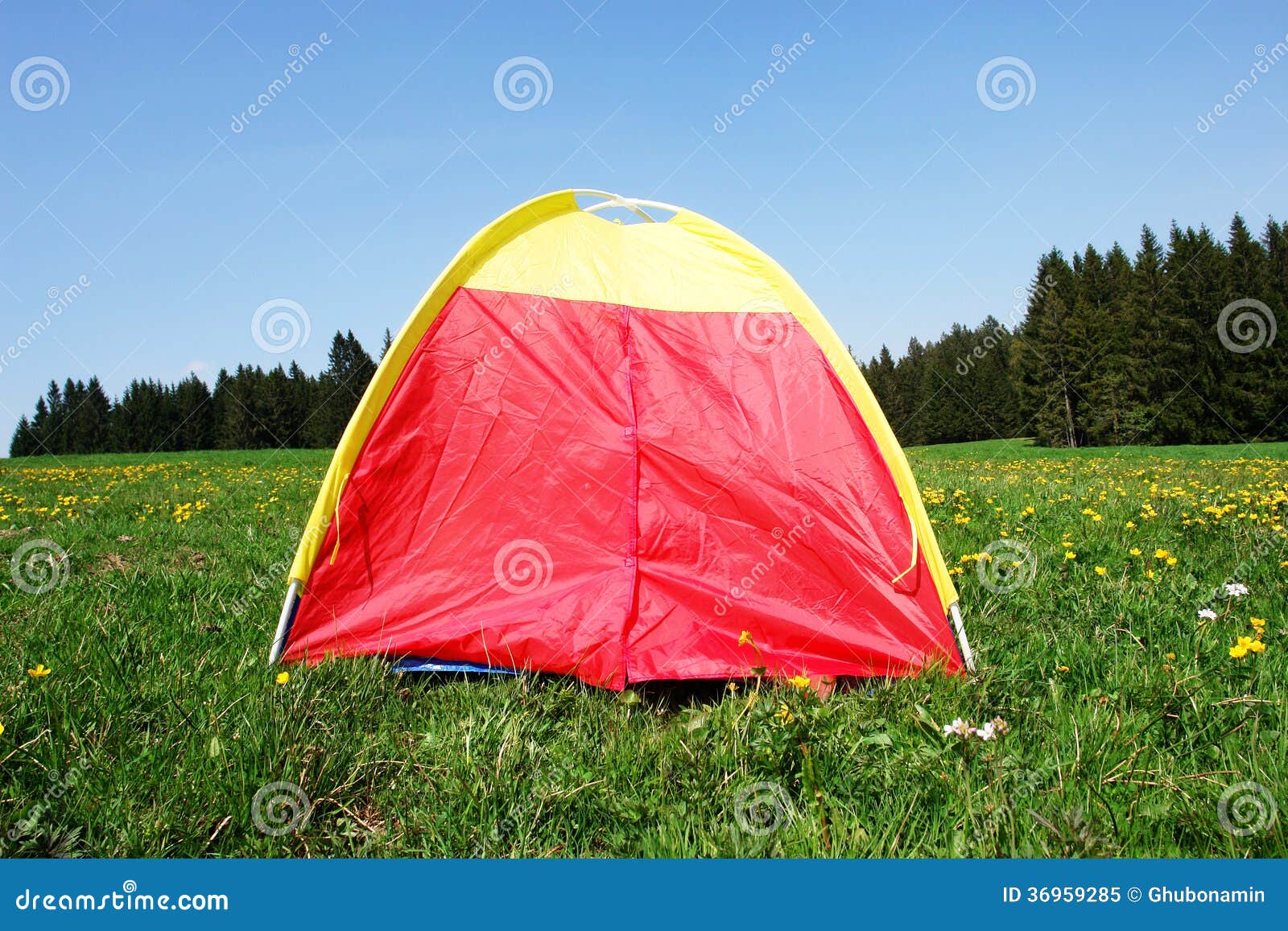 Colourful tent stock image. Image of active, grassland - 36959285