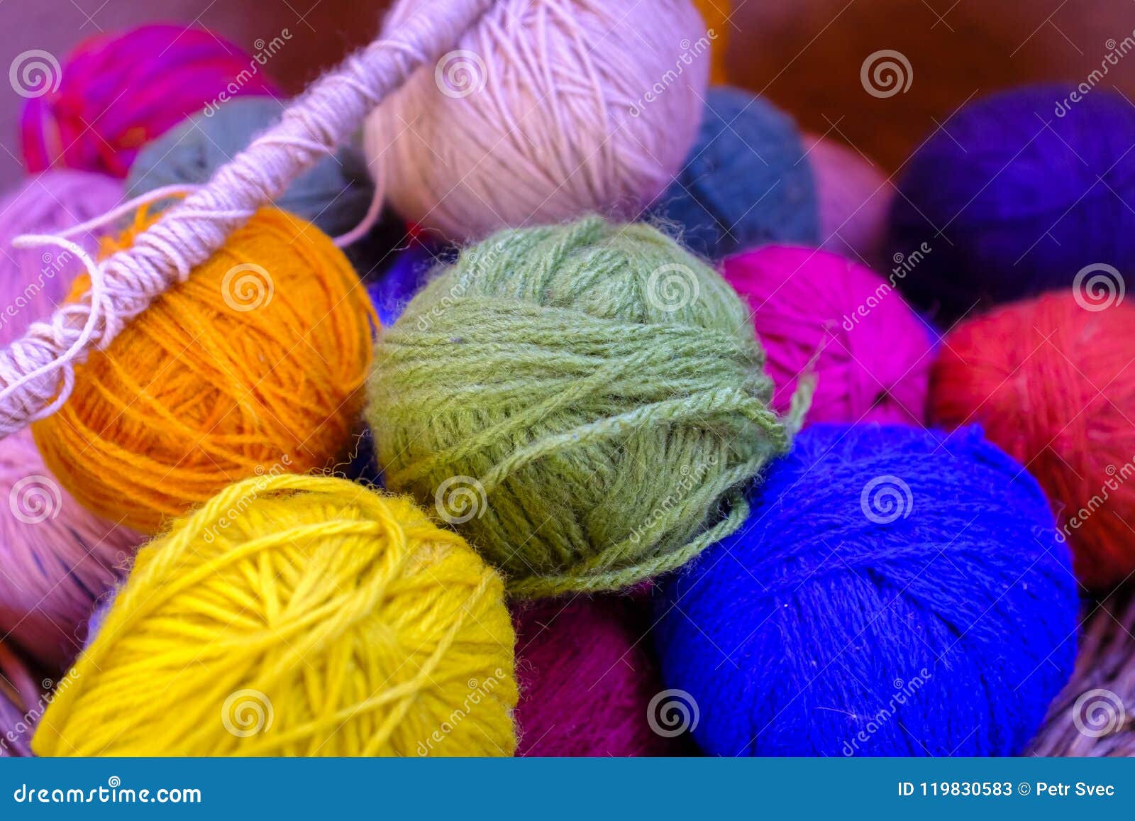 Colourful Thread Balls for Knitting Stock Image - Image of colour ...