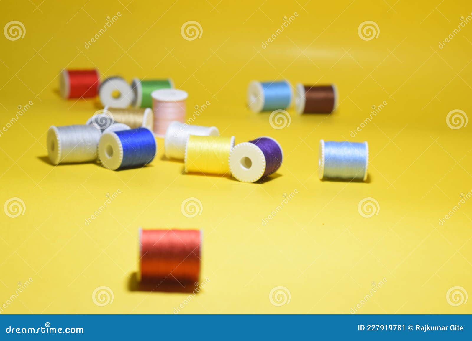 Colourful Threads for Sewing Machine Stock Image - Image of gadget ...