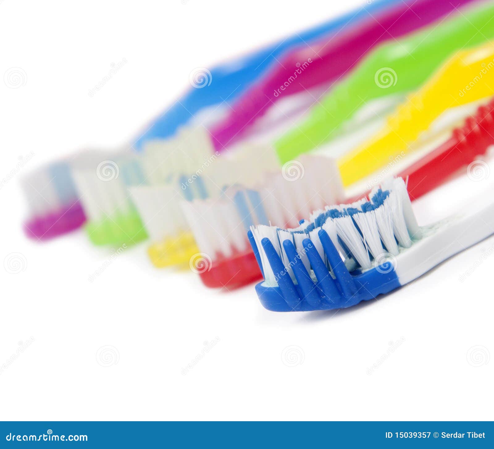 Colourful tooth brushes stock image. Image of floss, brushes - 15039357