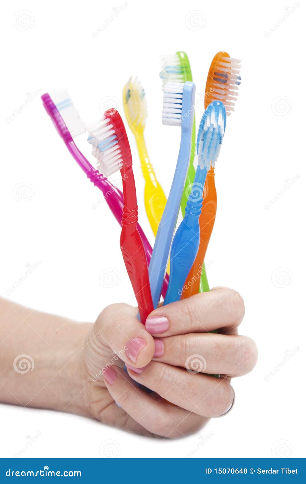 Colourful tooth brushes stock photo. Image of tooth, paste - 15070648