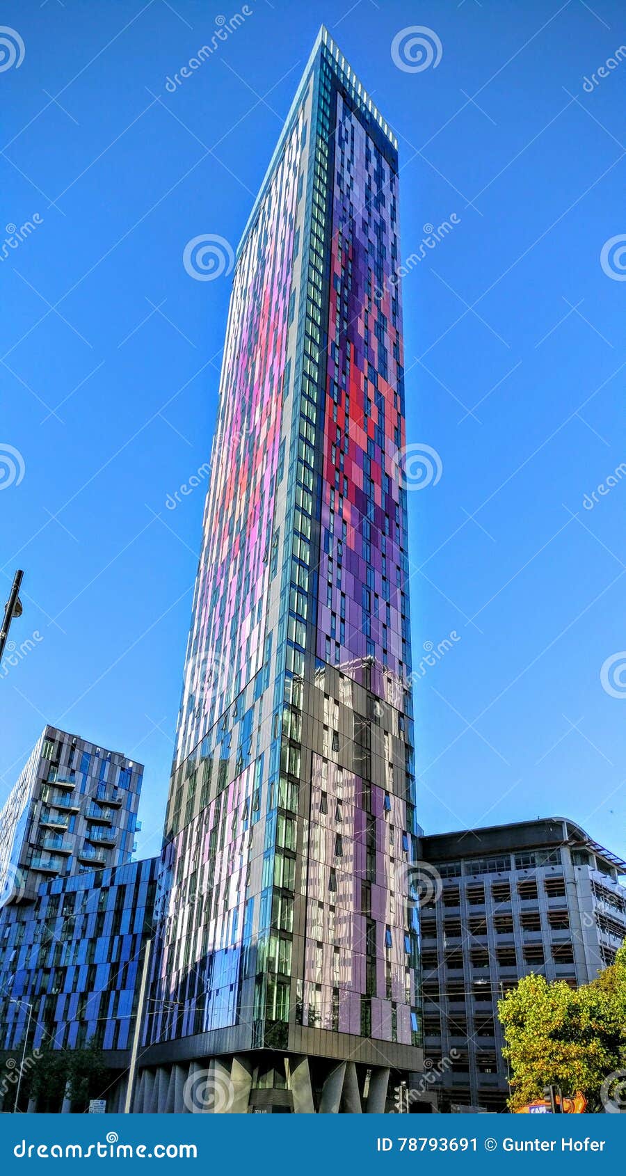Colourful tower stock image. Image of located, central - 78793691