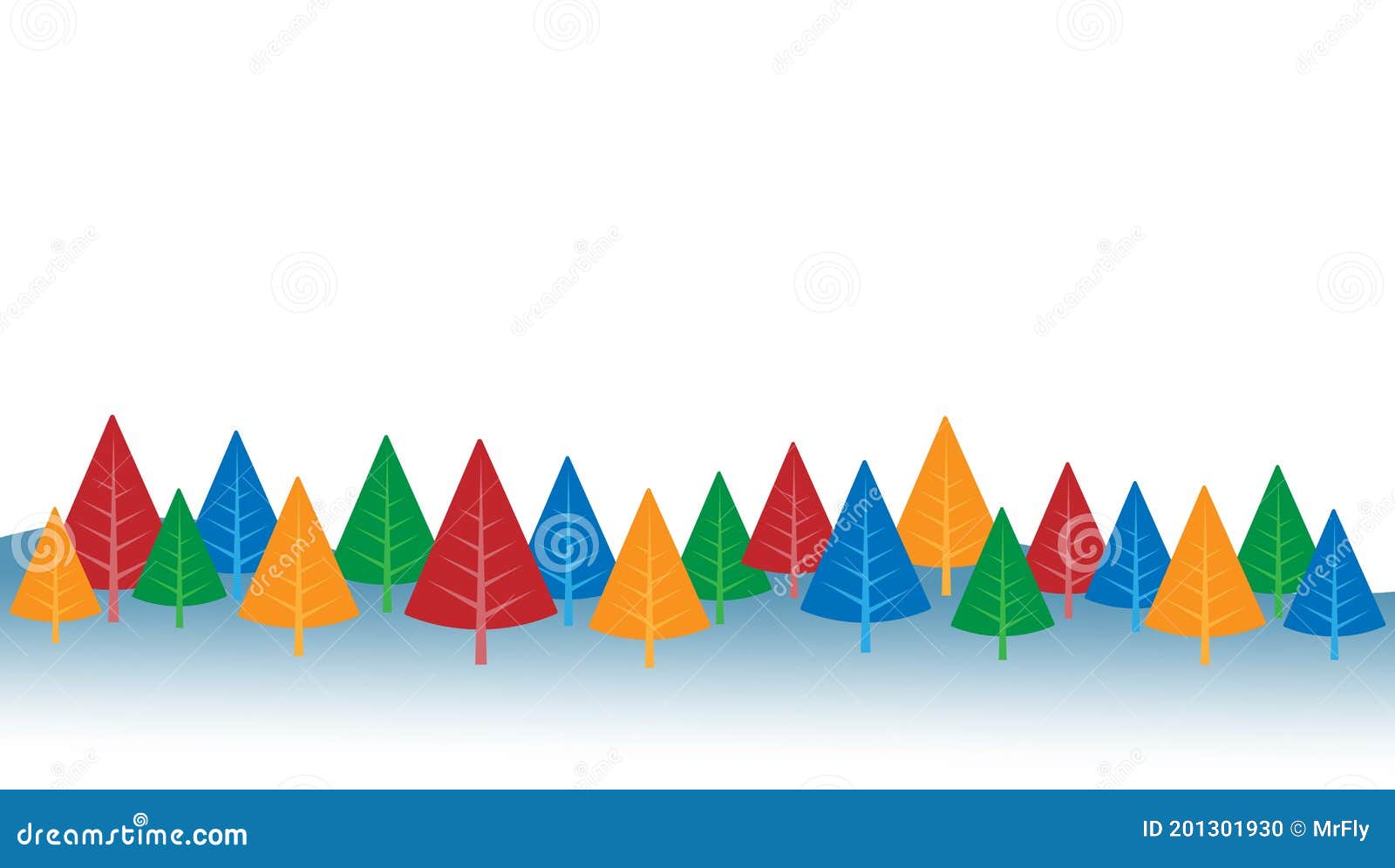 Colourful Tree Background, Isolated, Vector Illustration Stock Vector ...