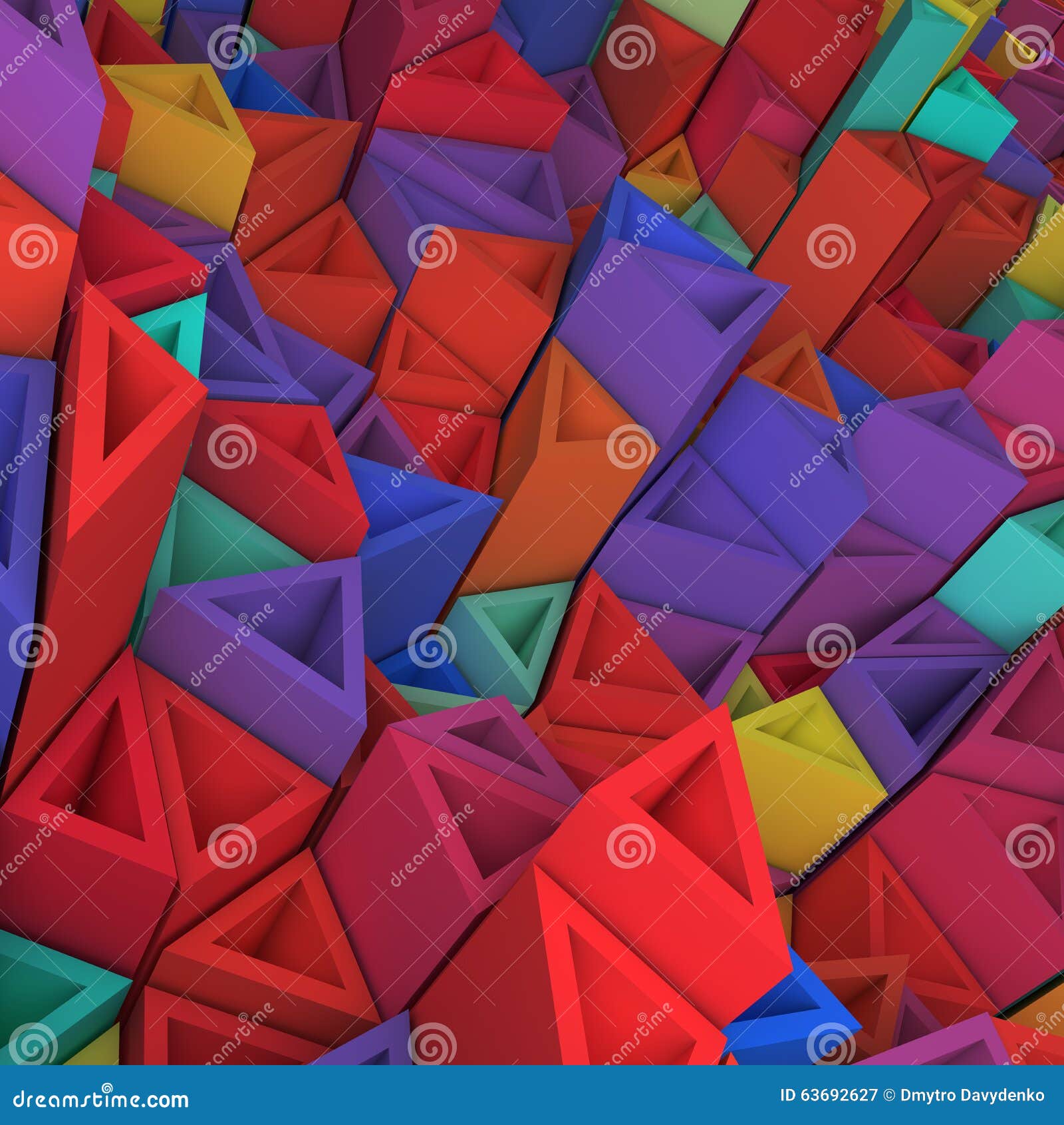 Colourful Triangles Backdrop Stock Illustration - Illustration of color ...