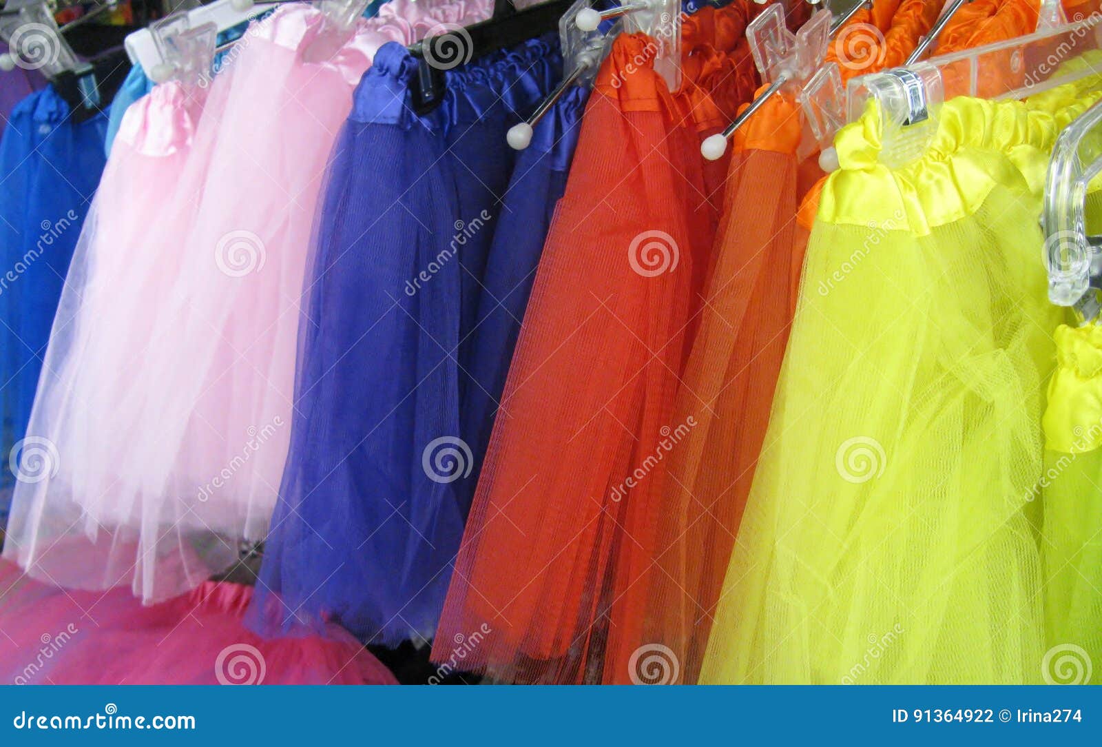 Colourful Tutus on Store Display Stock Photo - Image of girl, kids ...