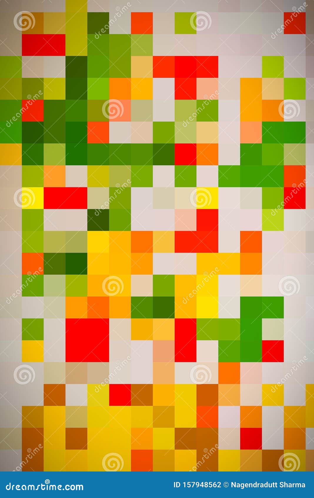 Colourful Unique Geometrical Pattern of Squares Stock Illustration ...