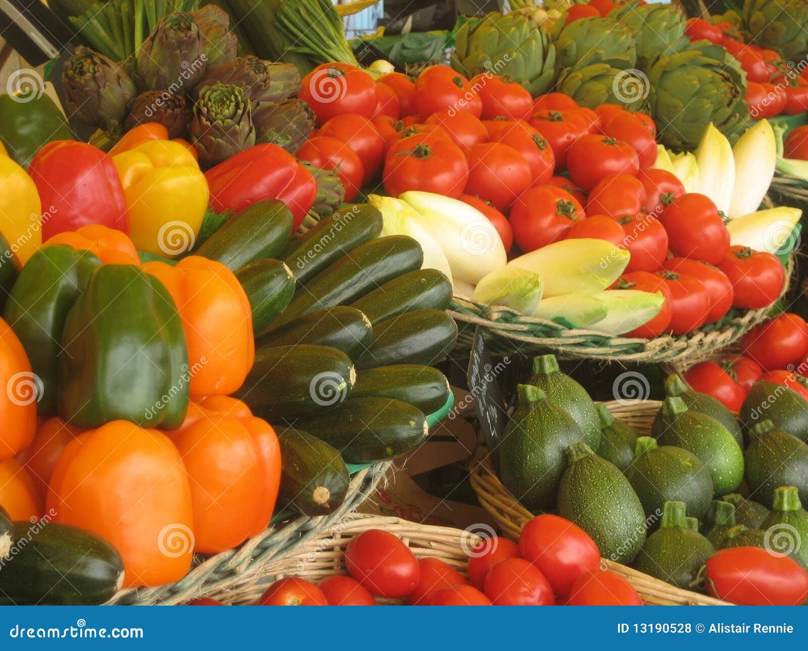 Colourful Vegetable Arrangement Stock Photo - Image of produce, fruit ...