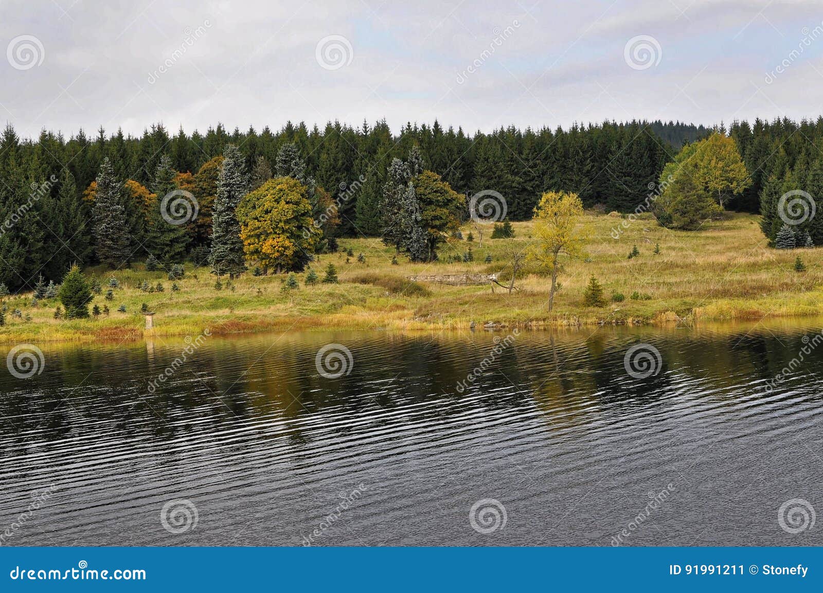Colourful View of River Side Stock Image - Image of morning, hill: 91991211