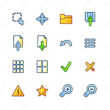 Colourful viewer icons stock vector. Illustration of rate - 2131292