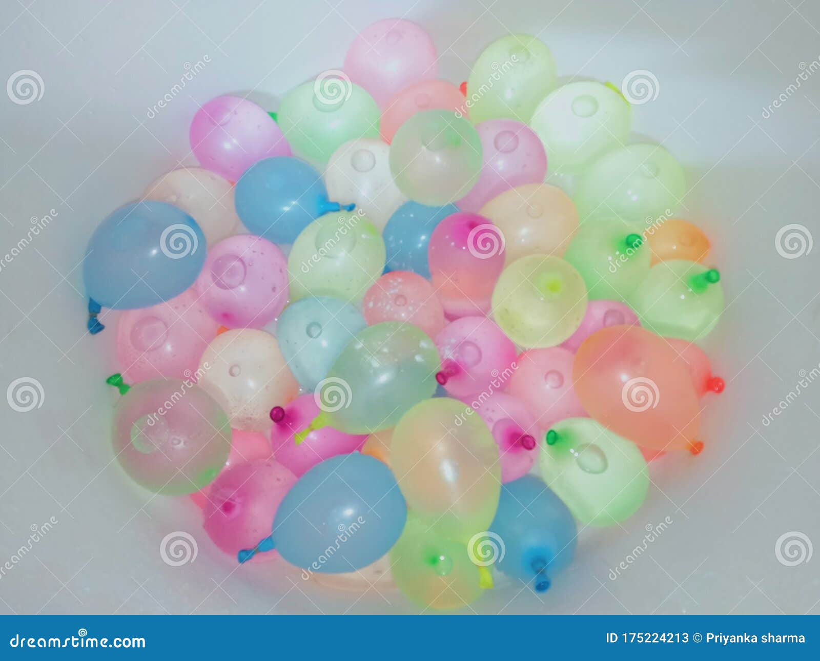 Colourful water balloons stock image. Image of water - 175224213