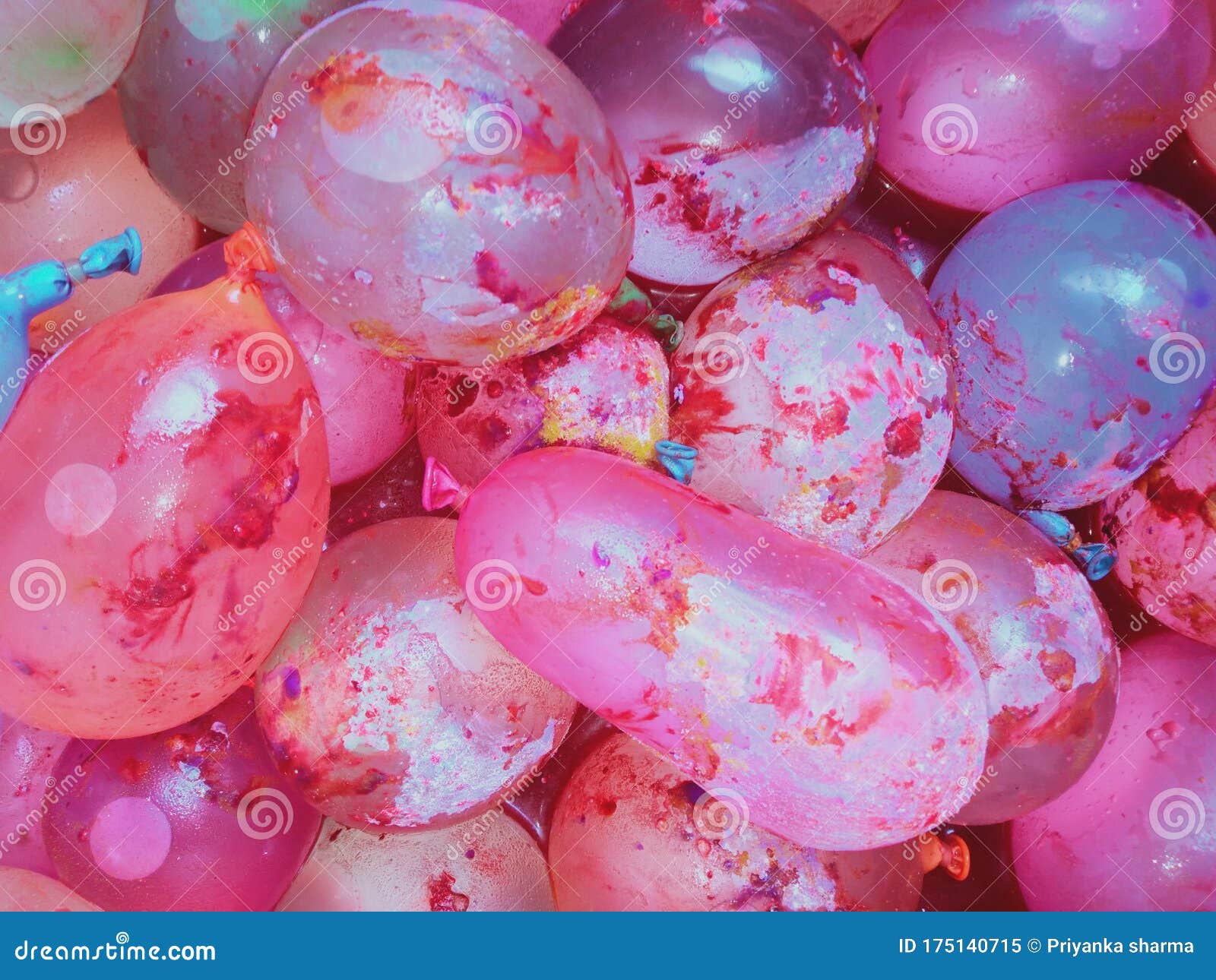 Colourful Water Balloons and Natural Colours Stock Image - Image of ...