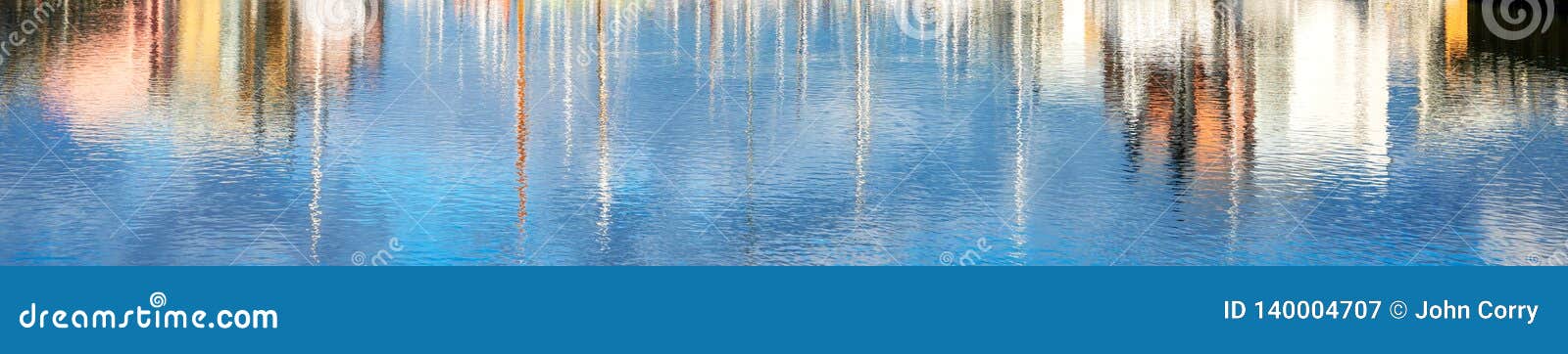 Colourful Water Reflections - Banner Image Stock Image - Image of ...
