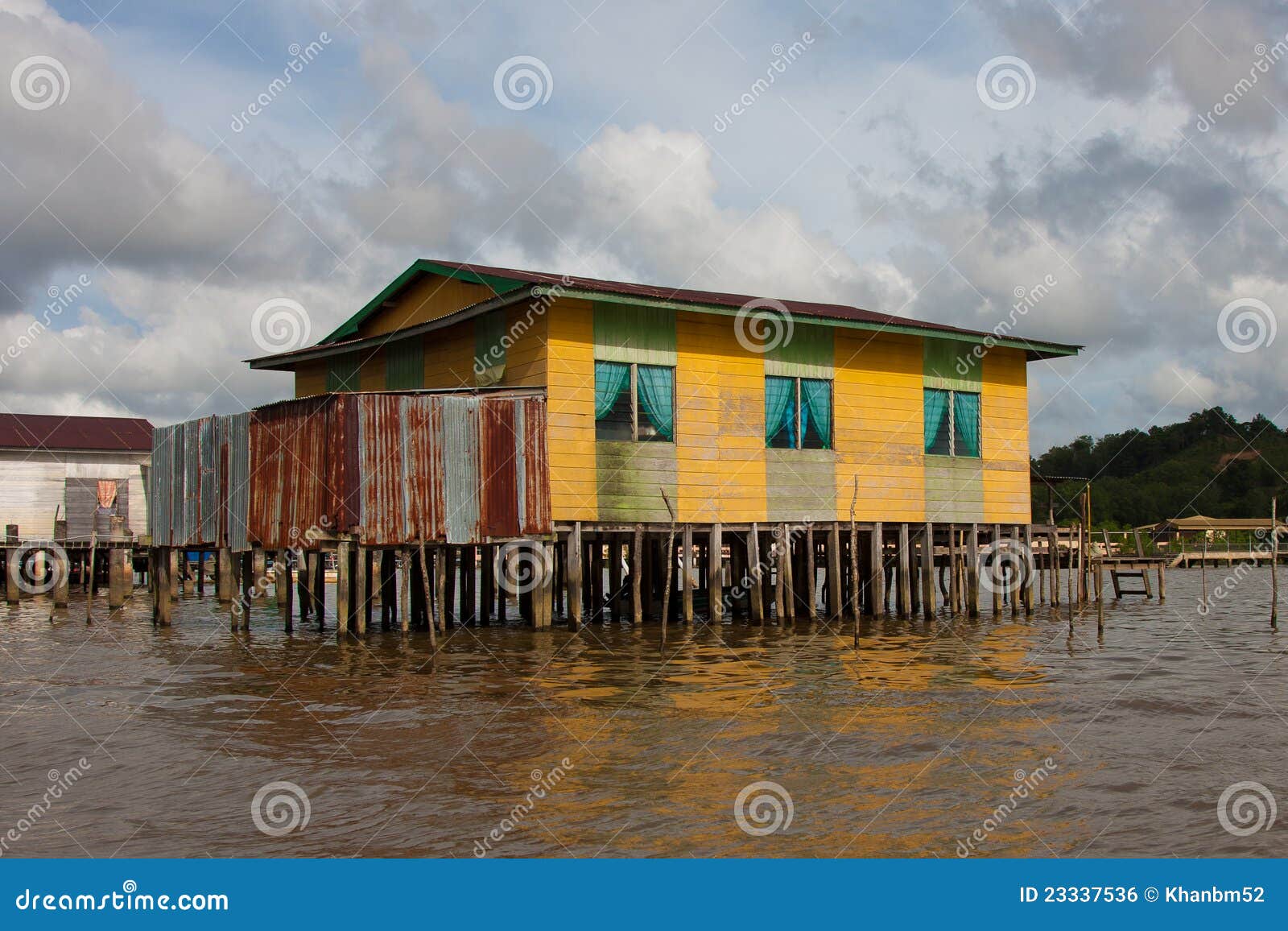 Colourful Water Village stock photo. Image of colour - 23337536
