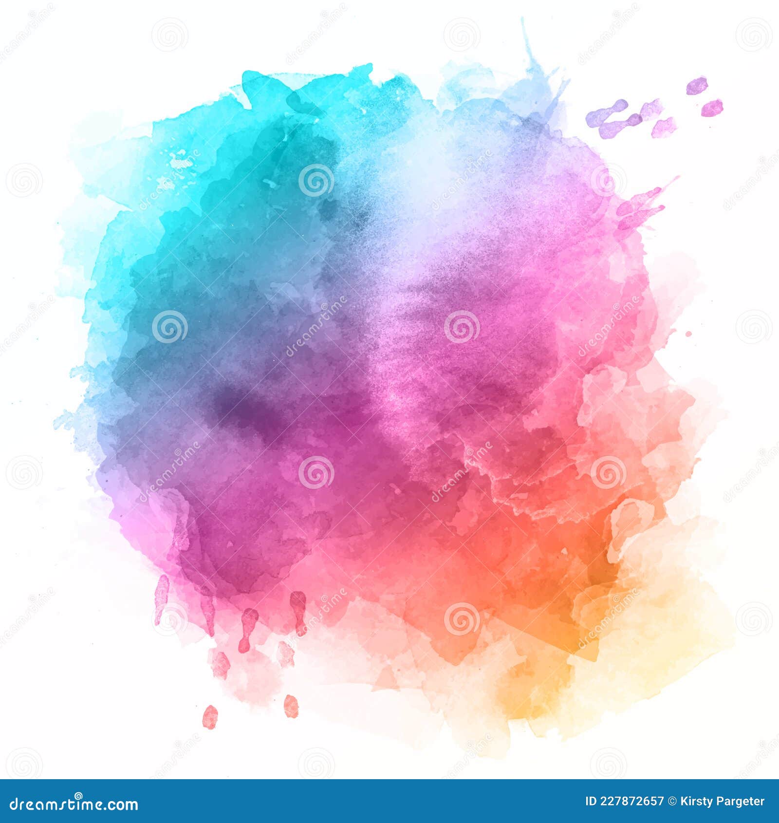 Colourful Watercolour Splatter Design Stock Vector - Illustration of ...
