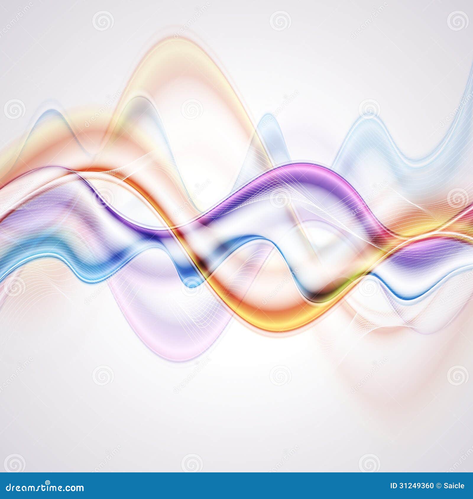 Colourful Waves Vector Background Stock Vector Illustration Of Smooth