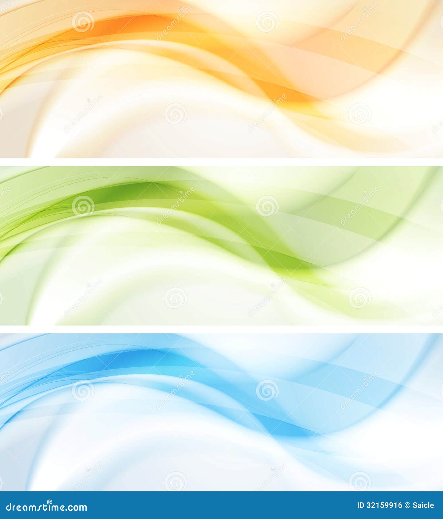Colourful Waves Vector Banners Stock Vector - Illustration of banner ...