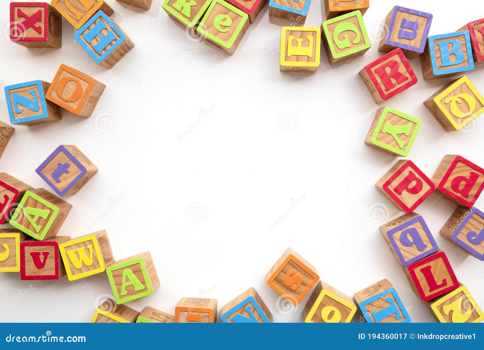 Colourful Wooden ABC Alphabet Baby Development Blocks Stock Image ...