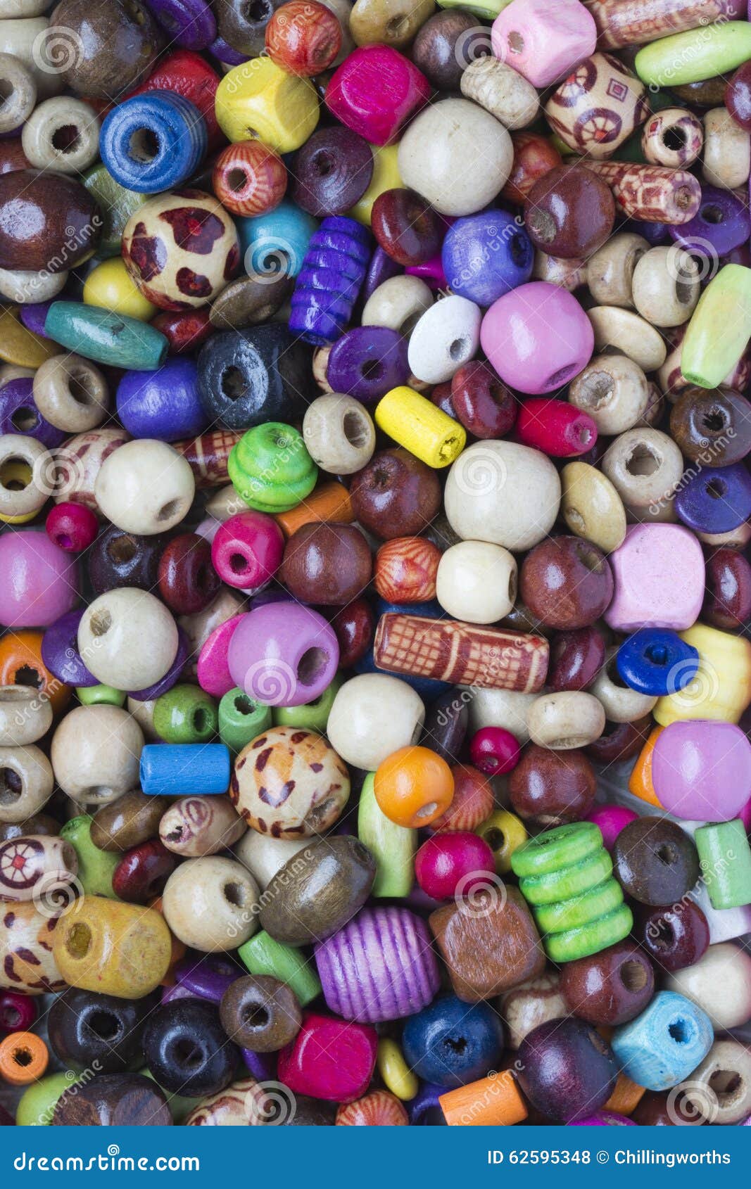 Colourful Wooden Beads stock photo. Image of shapes, school - 62595348