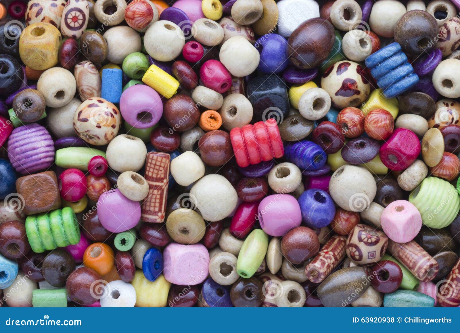 Colourful Wooden Beads stock photo. Image of crafts, colourful - 63920938