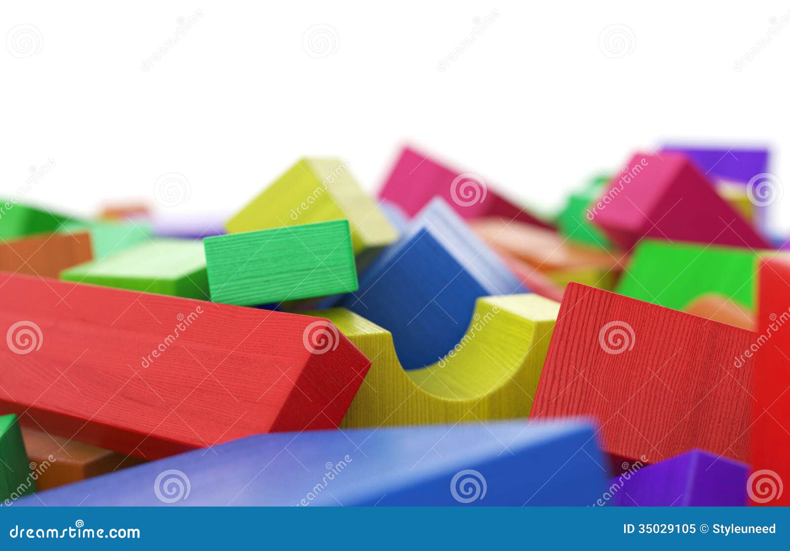 Colourful Wooden Blocks stock image. Image of wood, bricks - 35029105