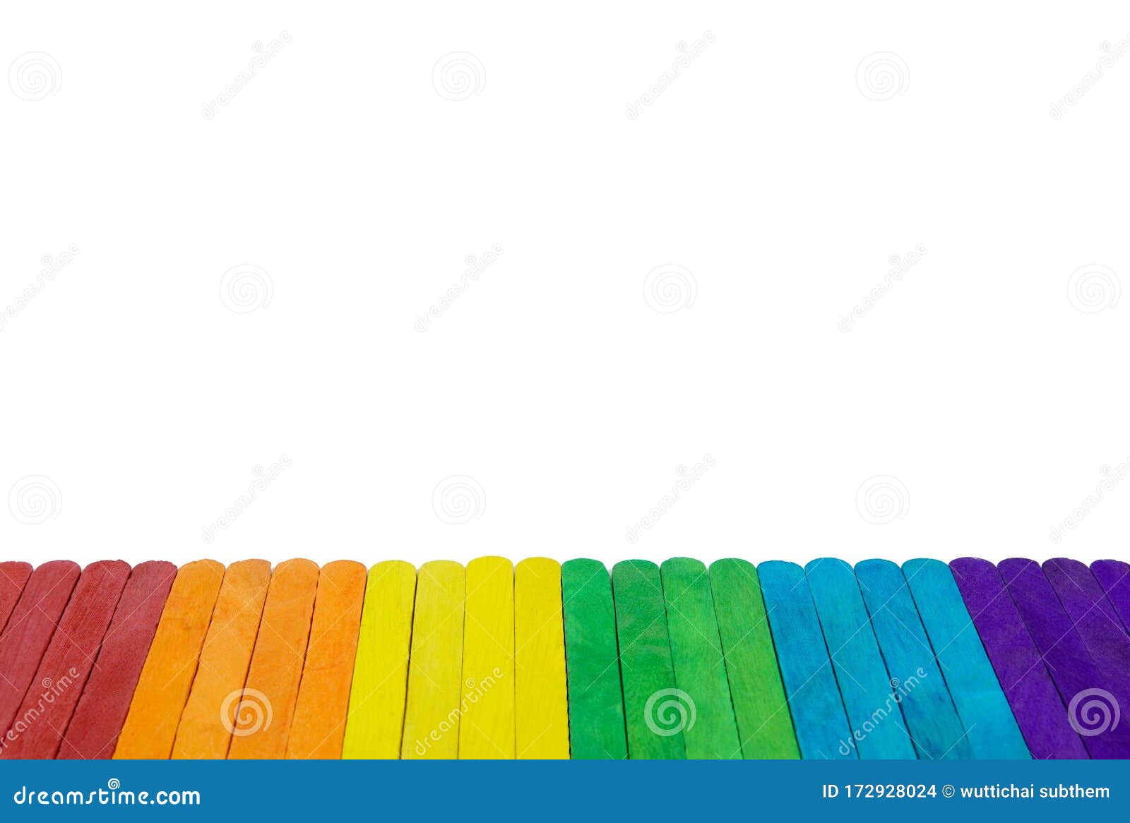 Colourful Wooden Sticks Isolated on White Background Stock Photo ...