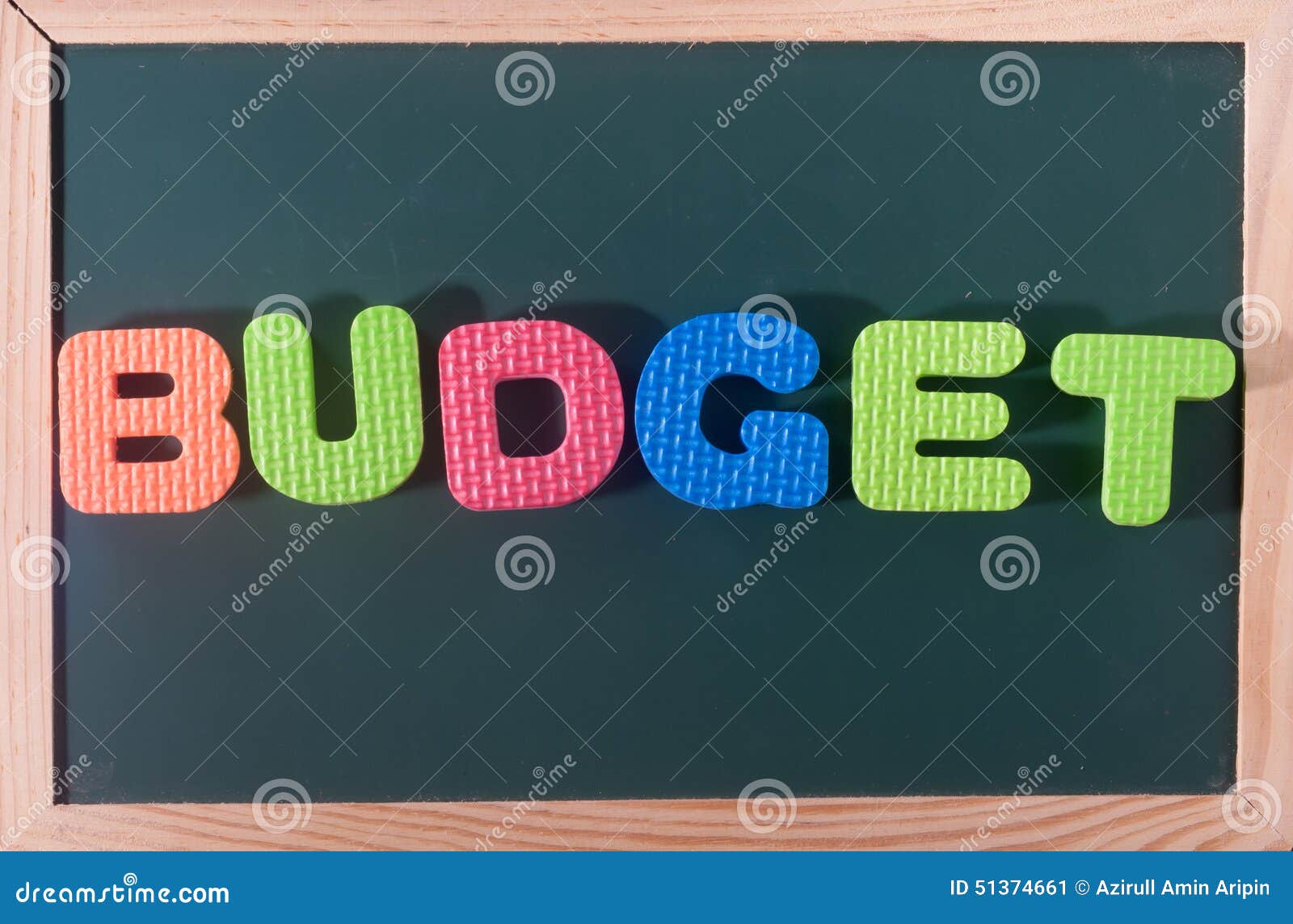 Colourful Word Budget at Black Board As a Background Stock Image ...