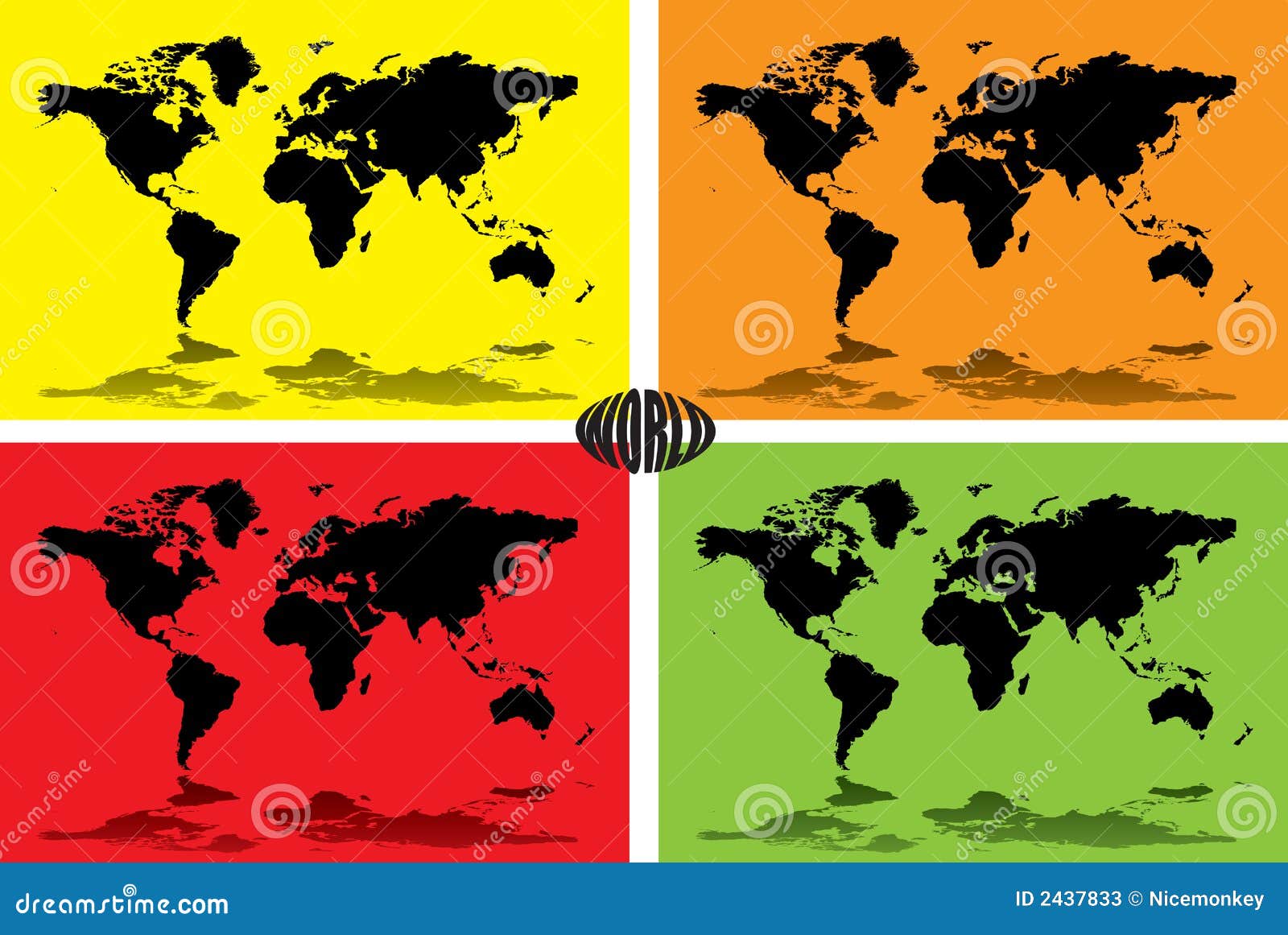 Colourful world stock illustration. Illustration of atlas - 2437833