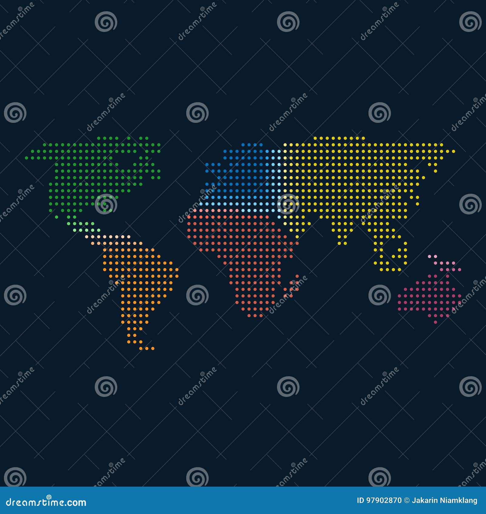 Colourful world stock vector. Illustration of australia - 97902870