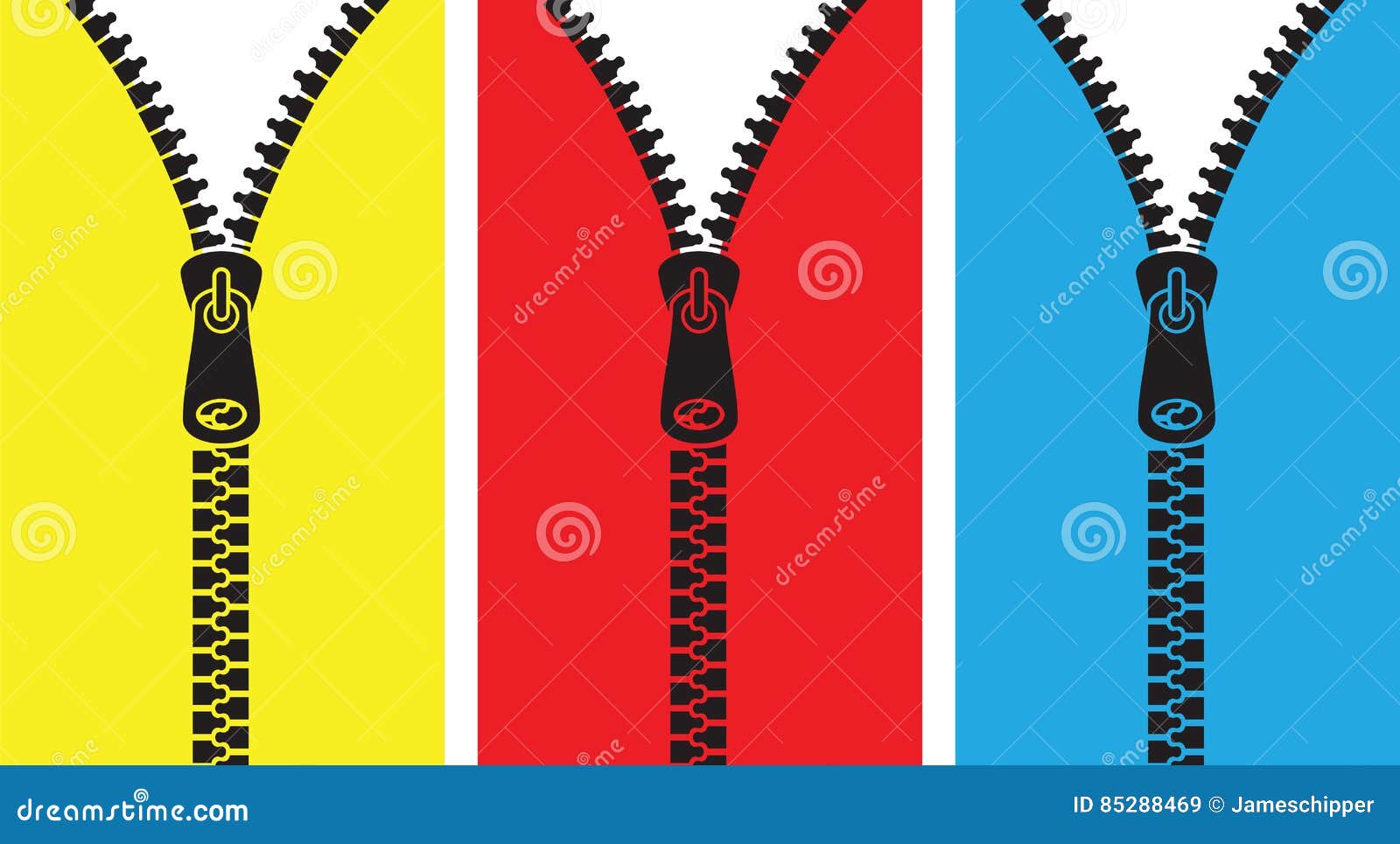Colourful zip image stock vector. Illustration of clothing - 85288469