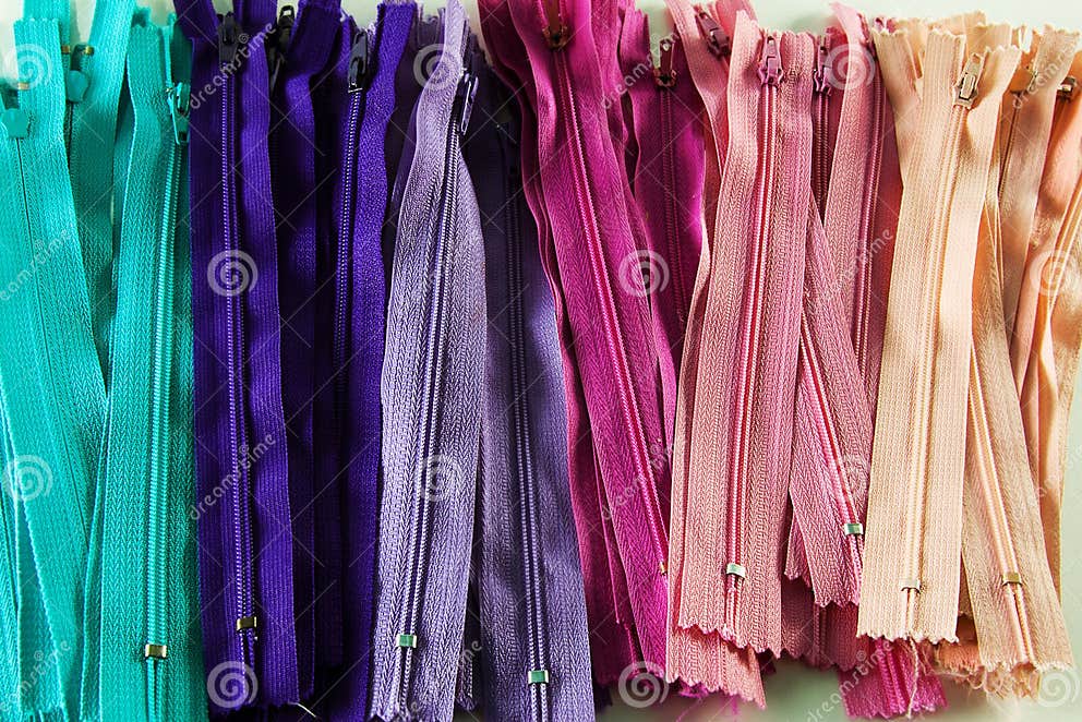 Colourful zips stock photo. Image of orange, creativity - 25041358