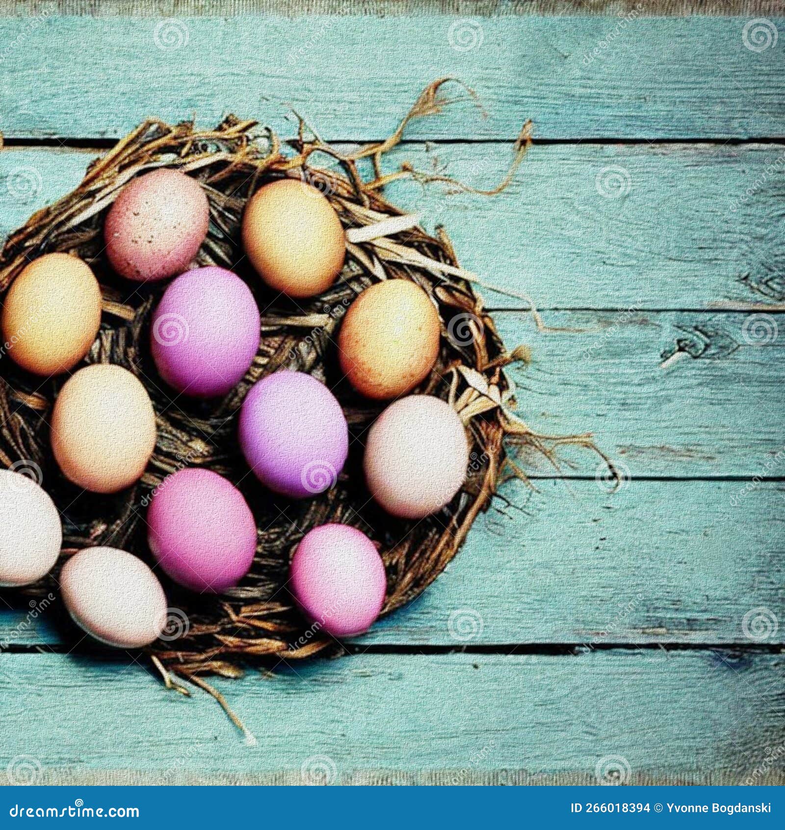 Colourfull Background with Eggs and Bunnies Stock Photo - Image of ...