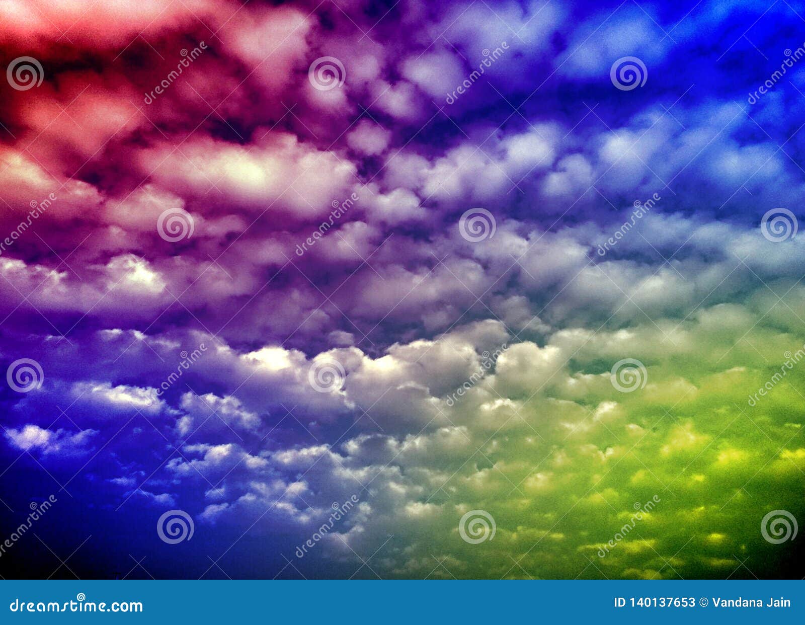 Colourfull Clouds in the Sky with Sun Light Effect. Stock Image - Image ...