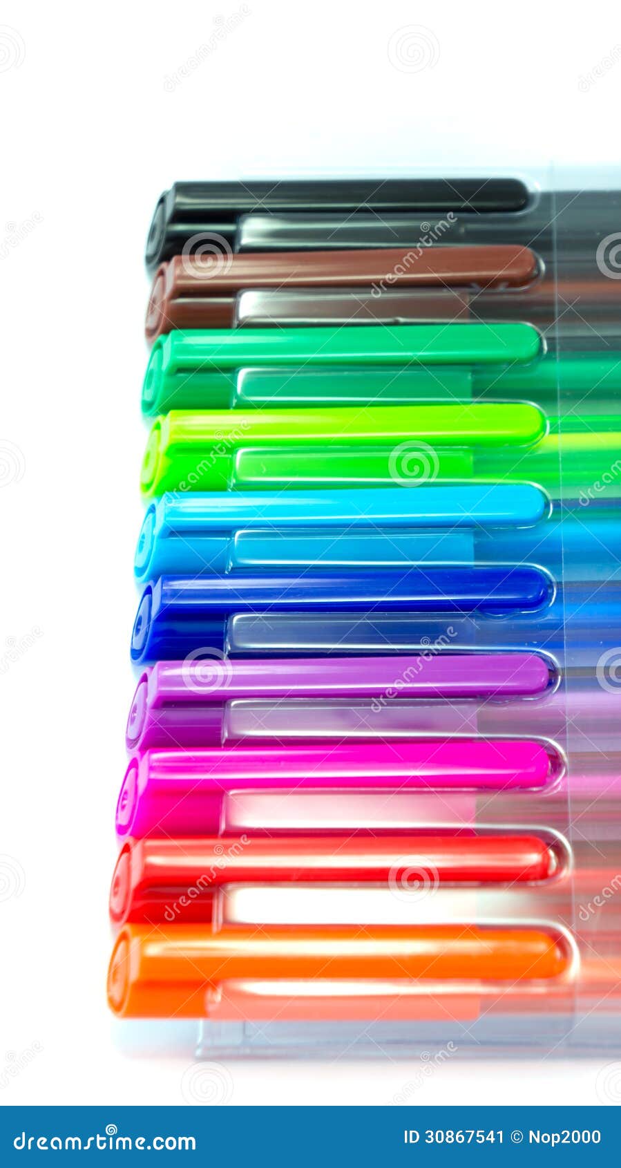 Colourfull pen cap stock image. Image of school, group - 30867541