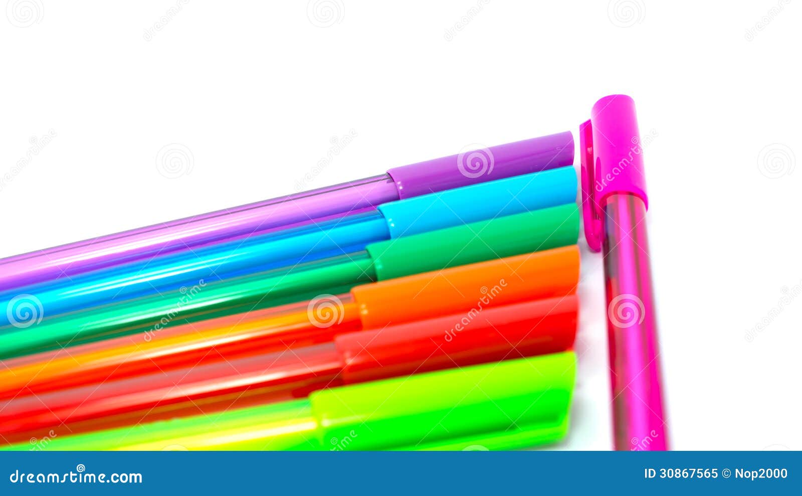 Colourfull pen cap stock image. Image of stationery, color - 30867565