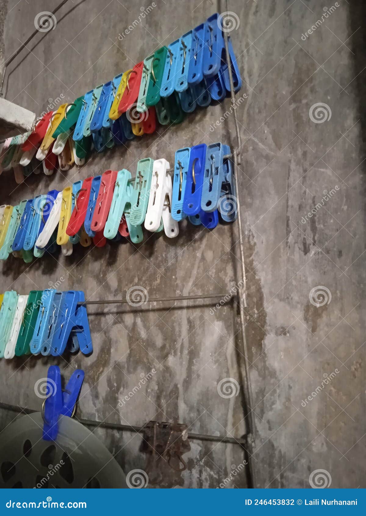 Colourfull Plastic Clothespin Stock Photo - Image of yellow, plastic ...